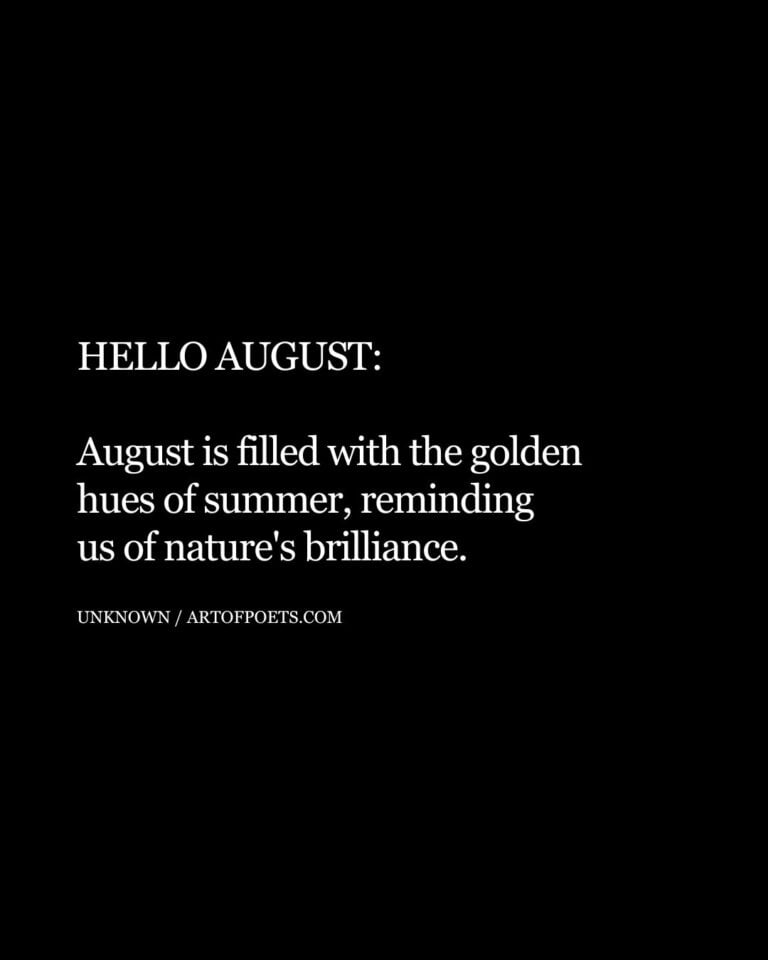 36 Happy & Hello August Quotes for 2025 (Positive August Quotes)