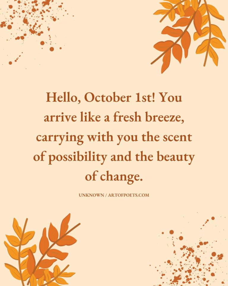 47 Hello & Inspirational October Quotes 2025 (Positive October Quotes)