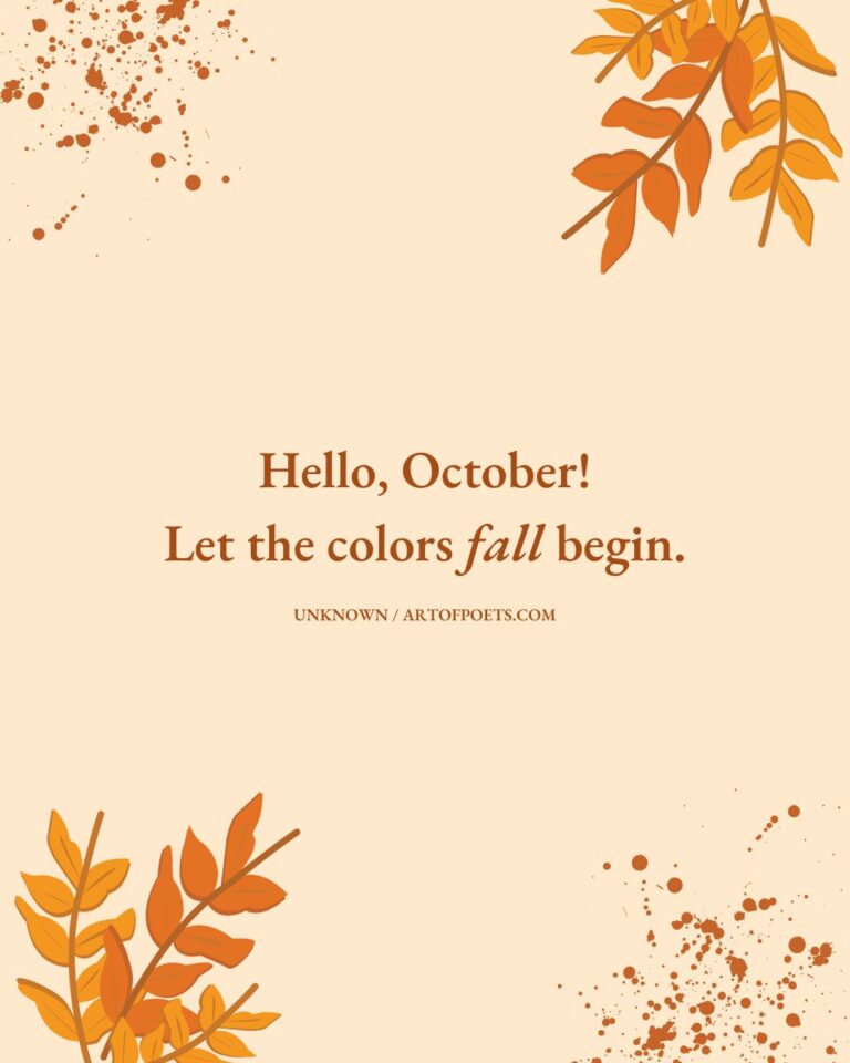 47 Hello & Inspirational October Quotes 2025 (Positive October Quotes)